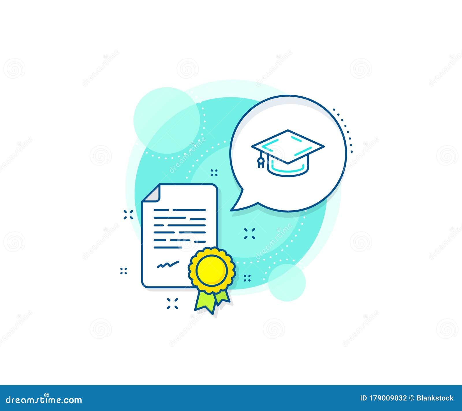 Graduation Cap Line Icon. Education Sign. Vector Stock Vector ...
