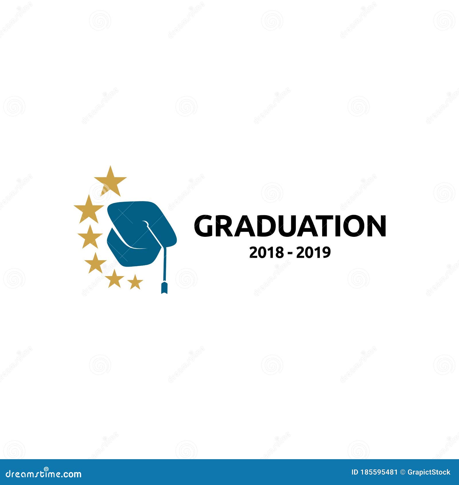 Graduation Cap Logo Design Concept Stock Vector - Illustration of ...