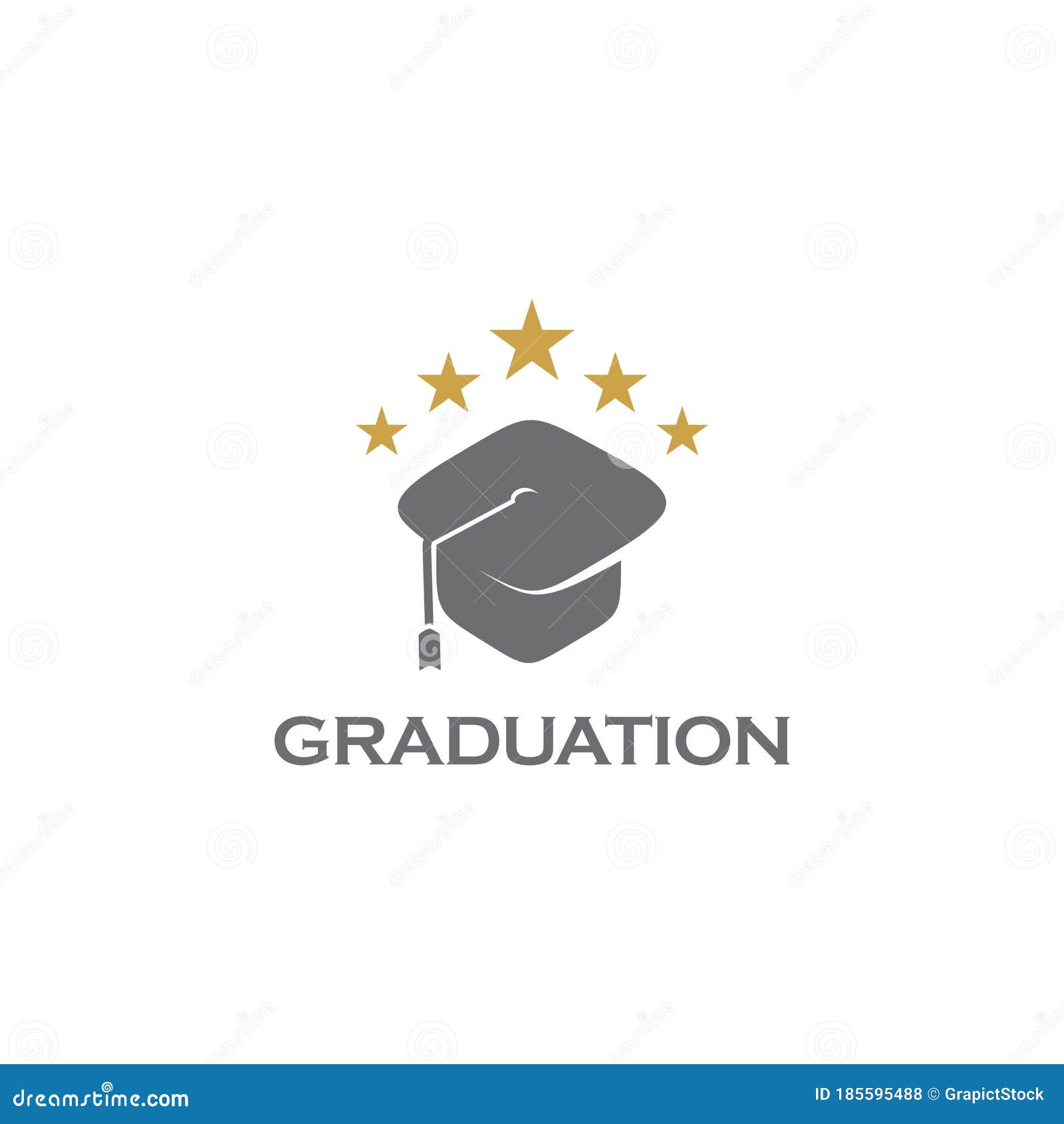 Graduation Cap Logo Design Concept Stock Vector - Illustration of ...
