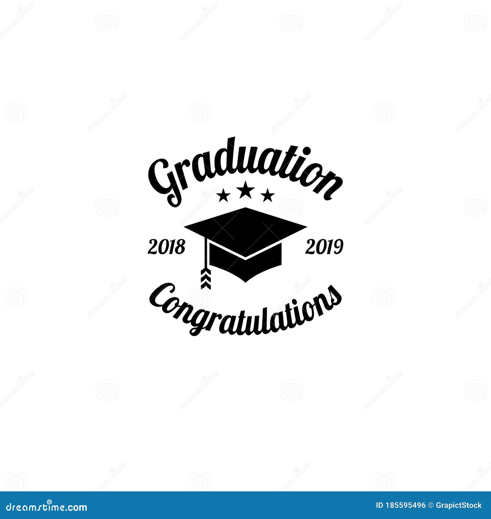 Graduation Cap Logo Design Concept Stock Vector - Illustration of paper ...