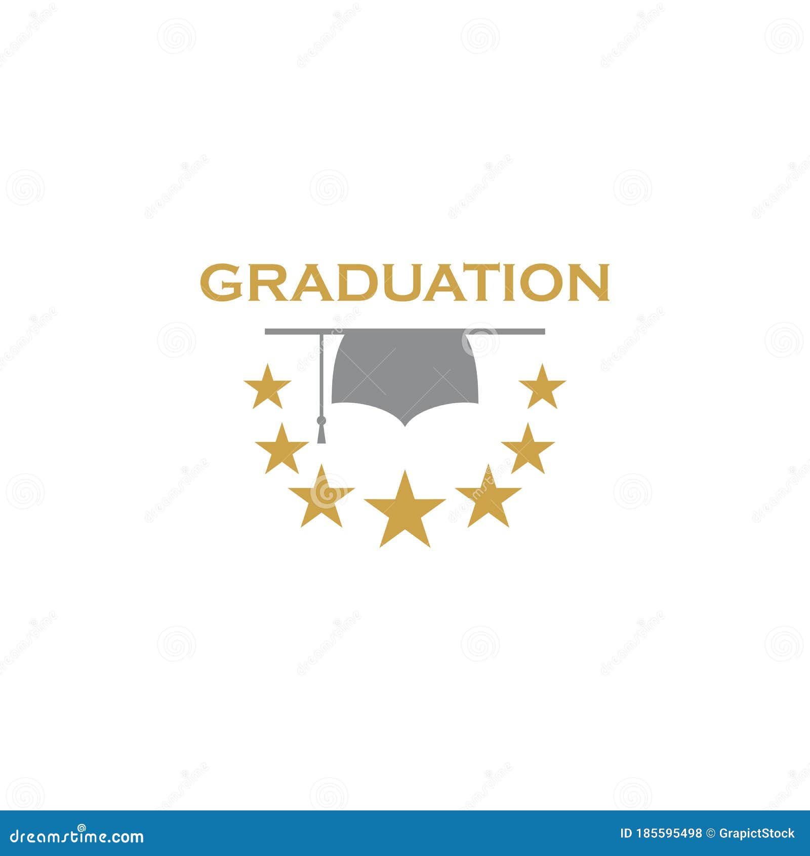 Graduation Cap Logo Design Concept Stock Vector - Illustration of clean ...