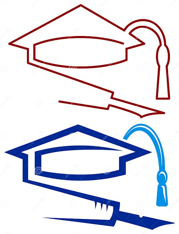Graduation cap and pen stock vector. Illustration of degree - 22481713