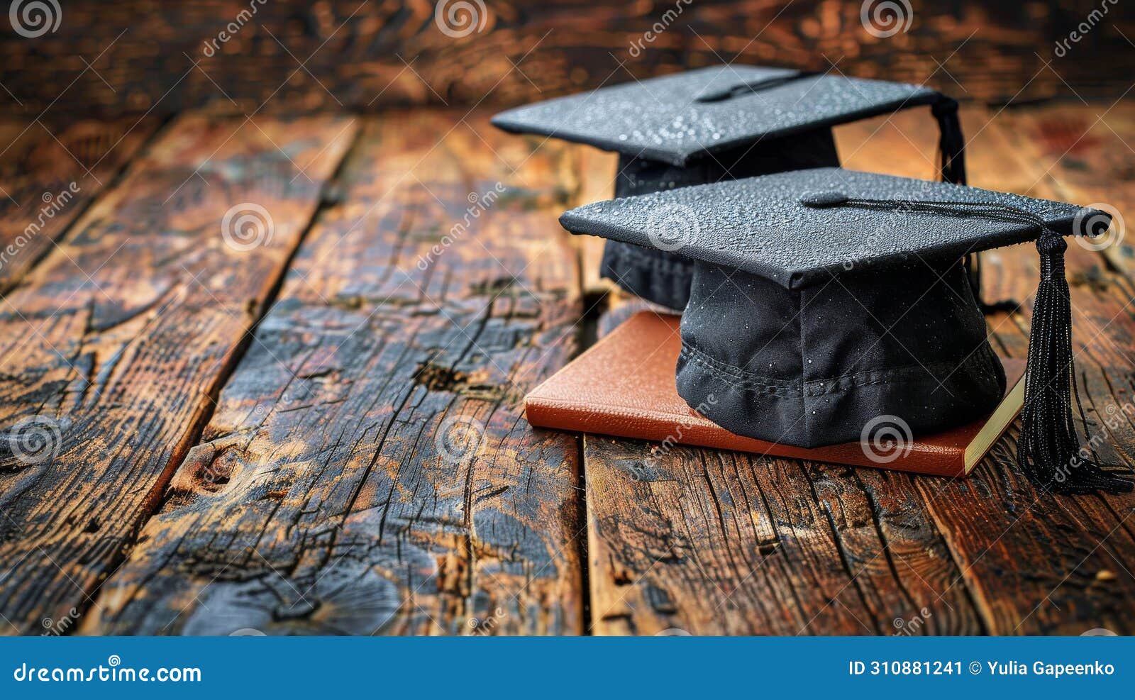 Graduation Cap Resting on Book Stock Image - Image of open, book: 310881241