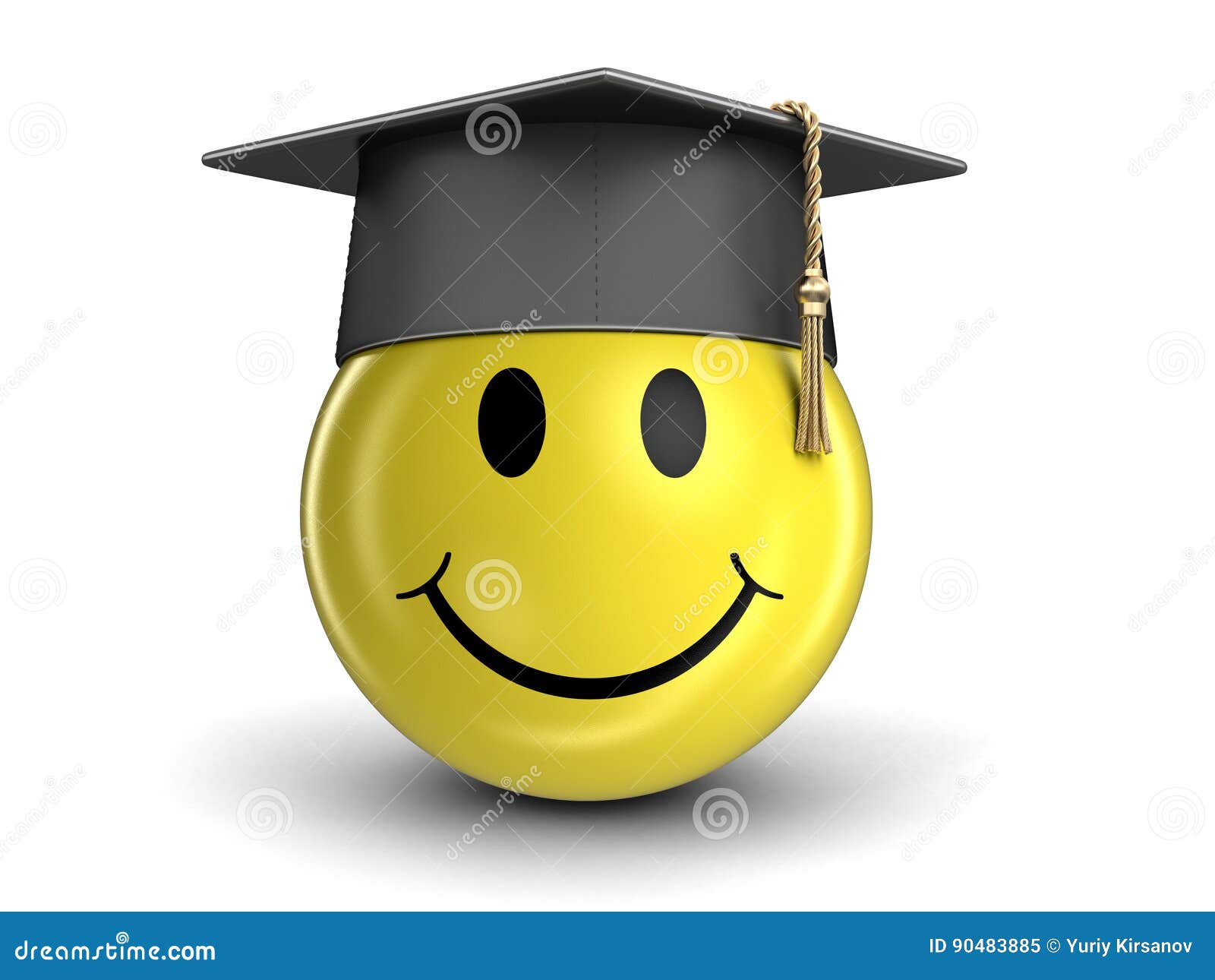Smiley With Graduation Hat & Diploma Vector Illustration ...