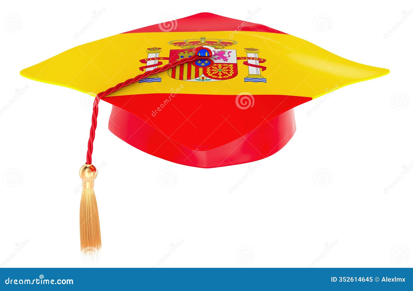 Graduation Cap with Spanish Flag. Education in Spain or Learn Spanish ...