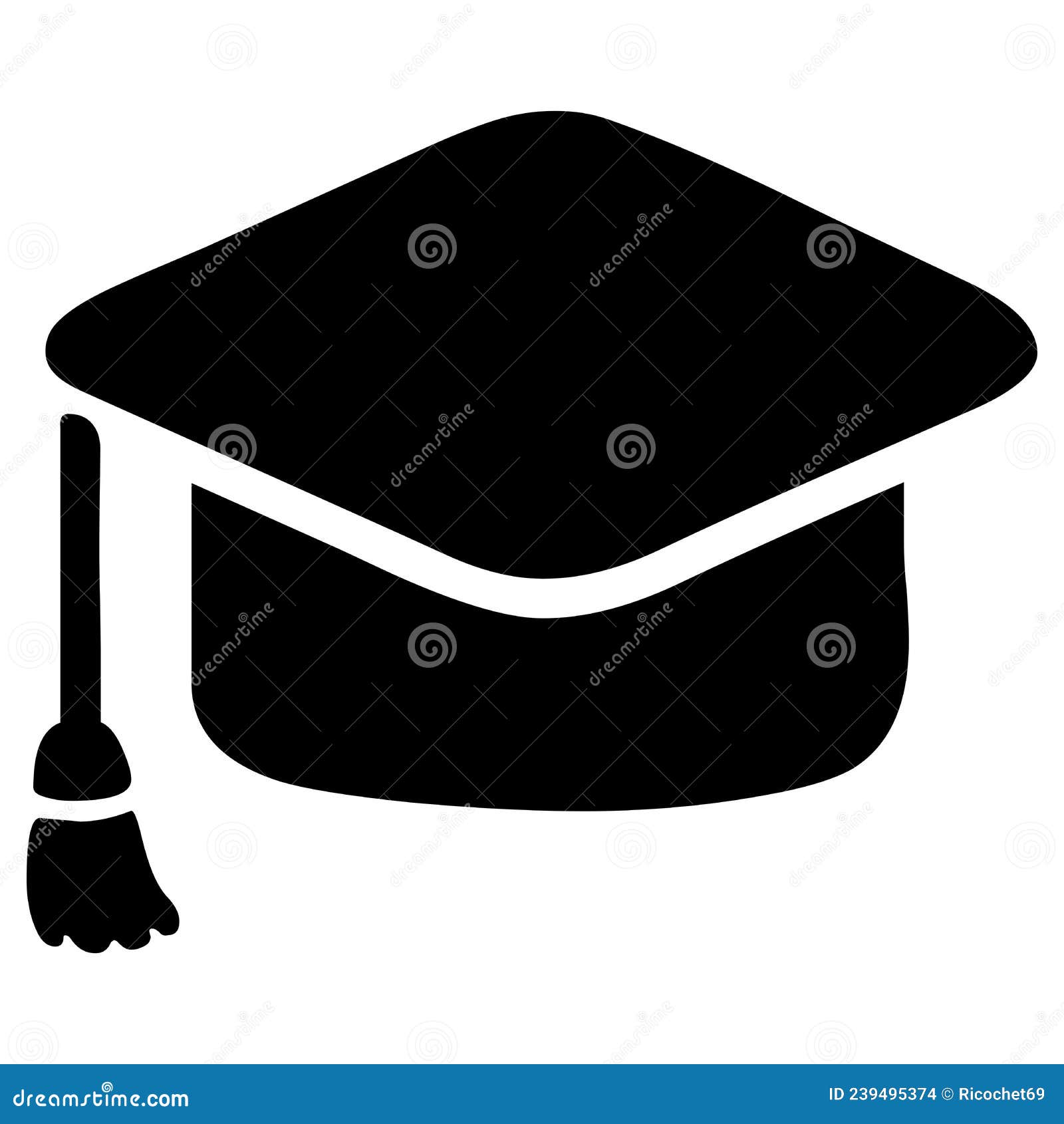 Graduation cap symbol icon stock illustration. Illustration of diploma ...