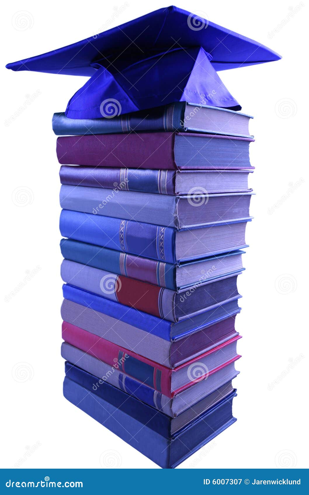 Graduation Cap On Top Of Book Pile Picture. Image: 6007307