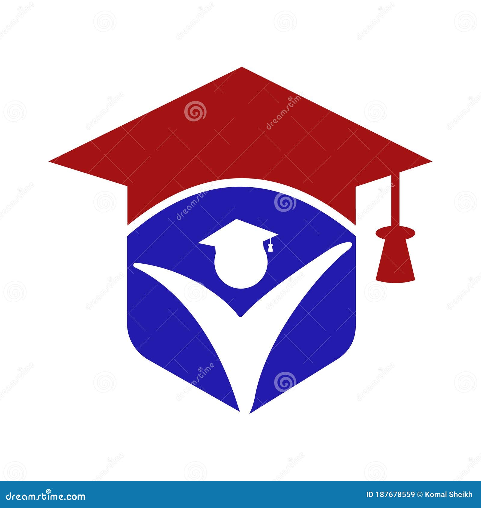 Graduation Cap Vector Icon Educational Logo Stock Vector - Illustration ...
