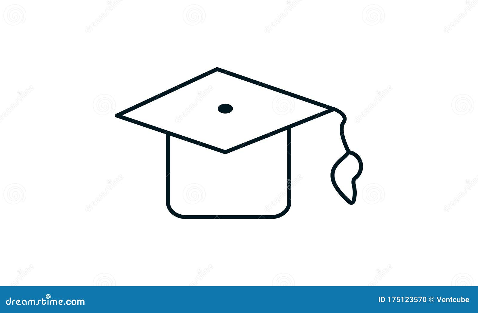 Graduation Cap Vector Icon Flat Style Graphical Symbol. Stock ...