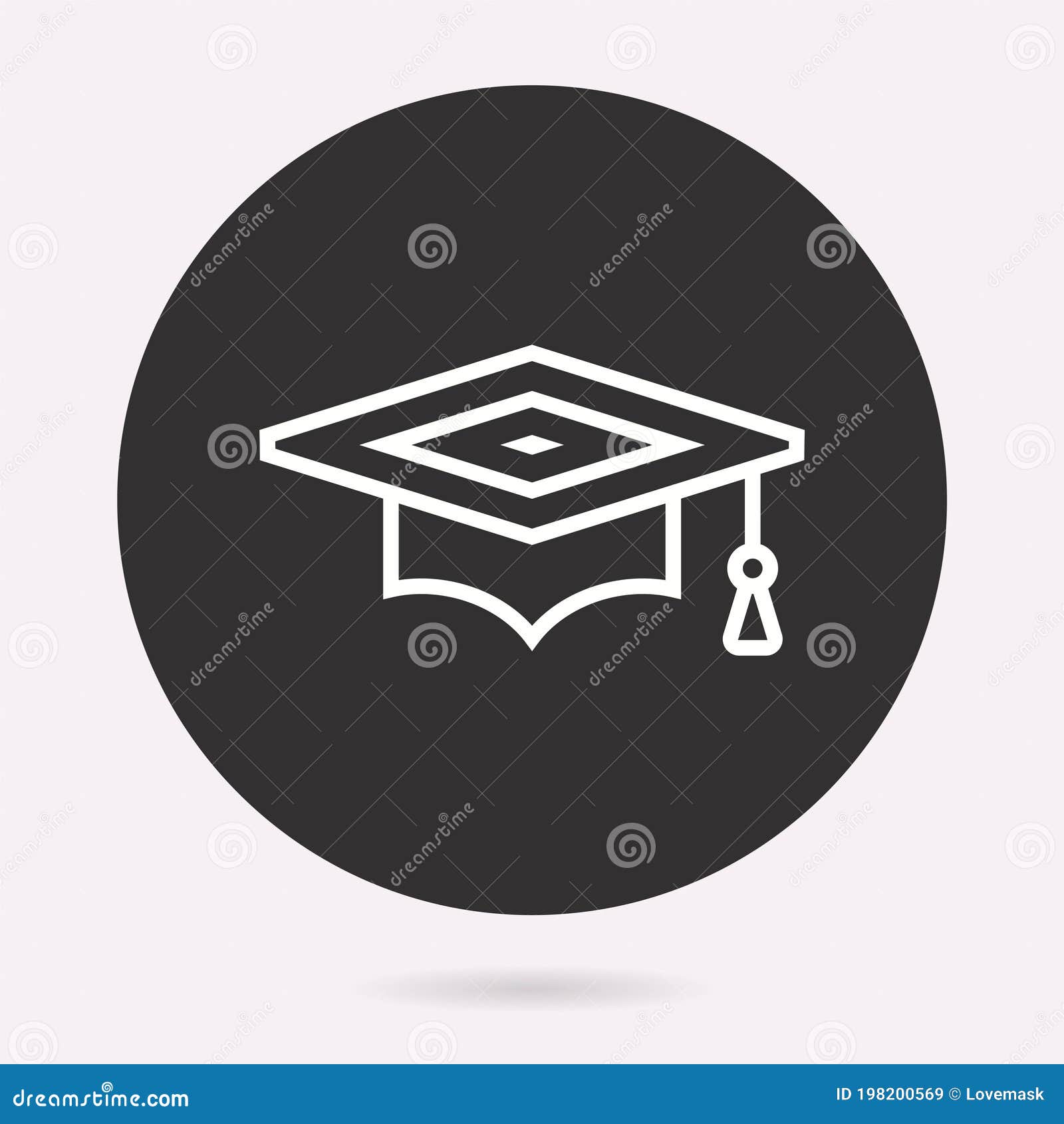 Graduation Cap - Vector Icon. Illustration Isolated. Simple Pictogram ...