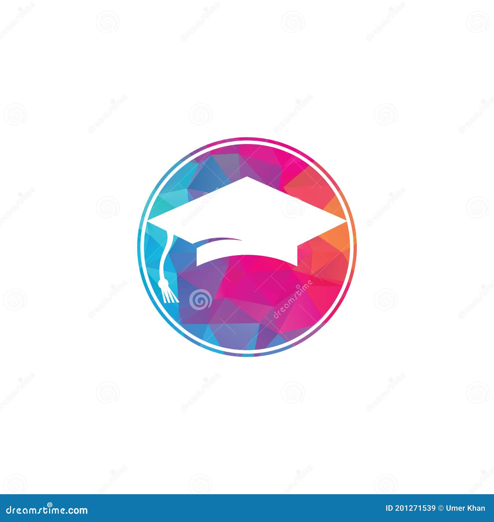 Graduation Cap Vector Logo Design Template. Stock Vector - Illustration ...
