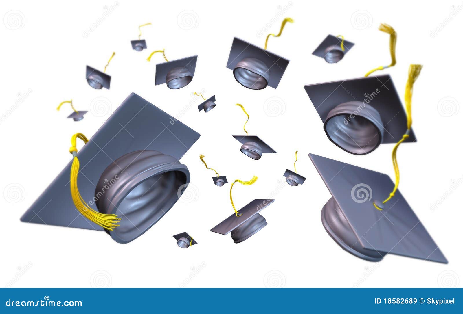 Thrown Up Graduation Hat, Square Academic Cap, Mortarboard, Headgear ...
