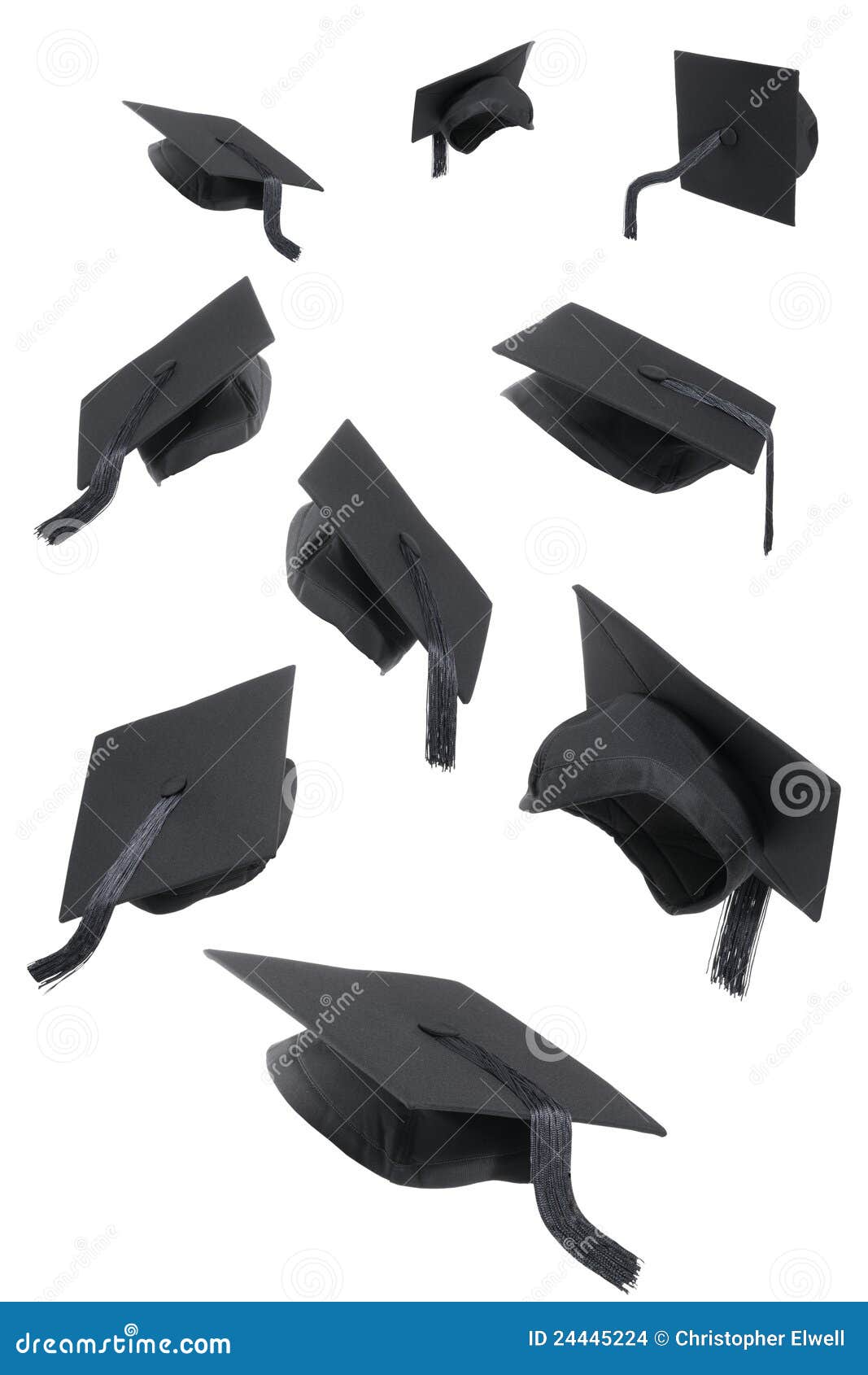 A See Of Graduation Caps At A Graduation Ceremony Royalty-Free Stock ...
