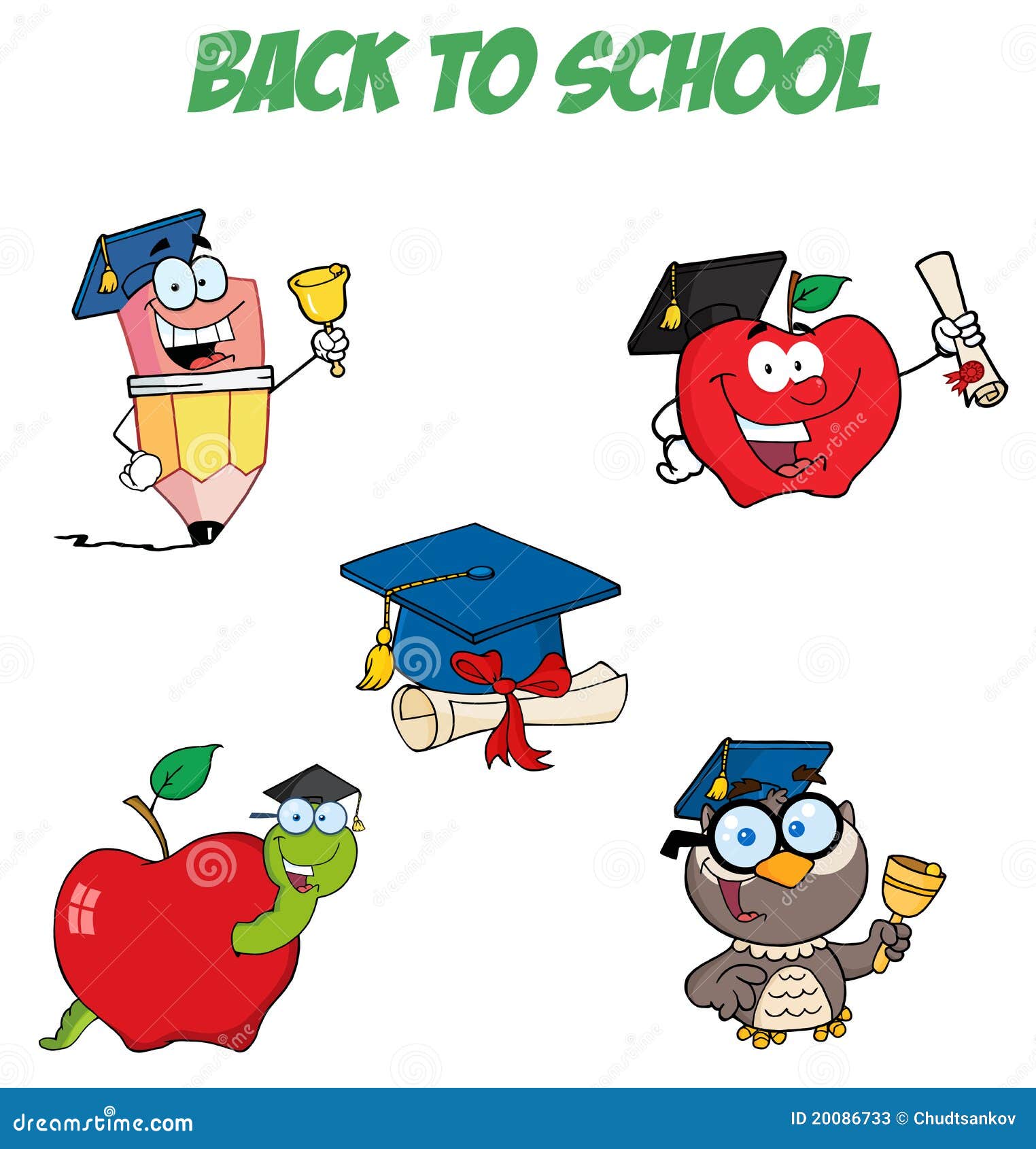 Graduation Cartoon Character Stock Vector - Illustration of educational ...