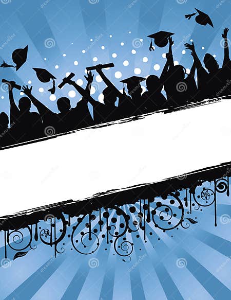 Graduation Celebration Grunge Stock Vector - Illustration of crowd ...