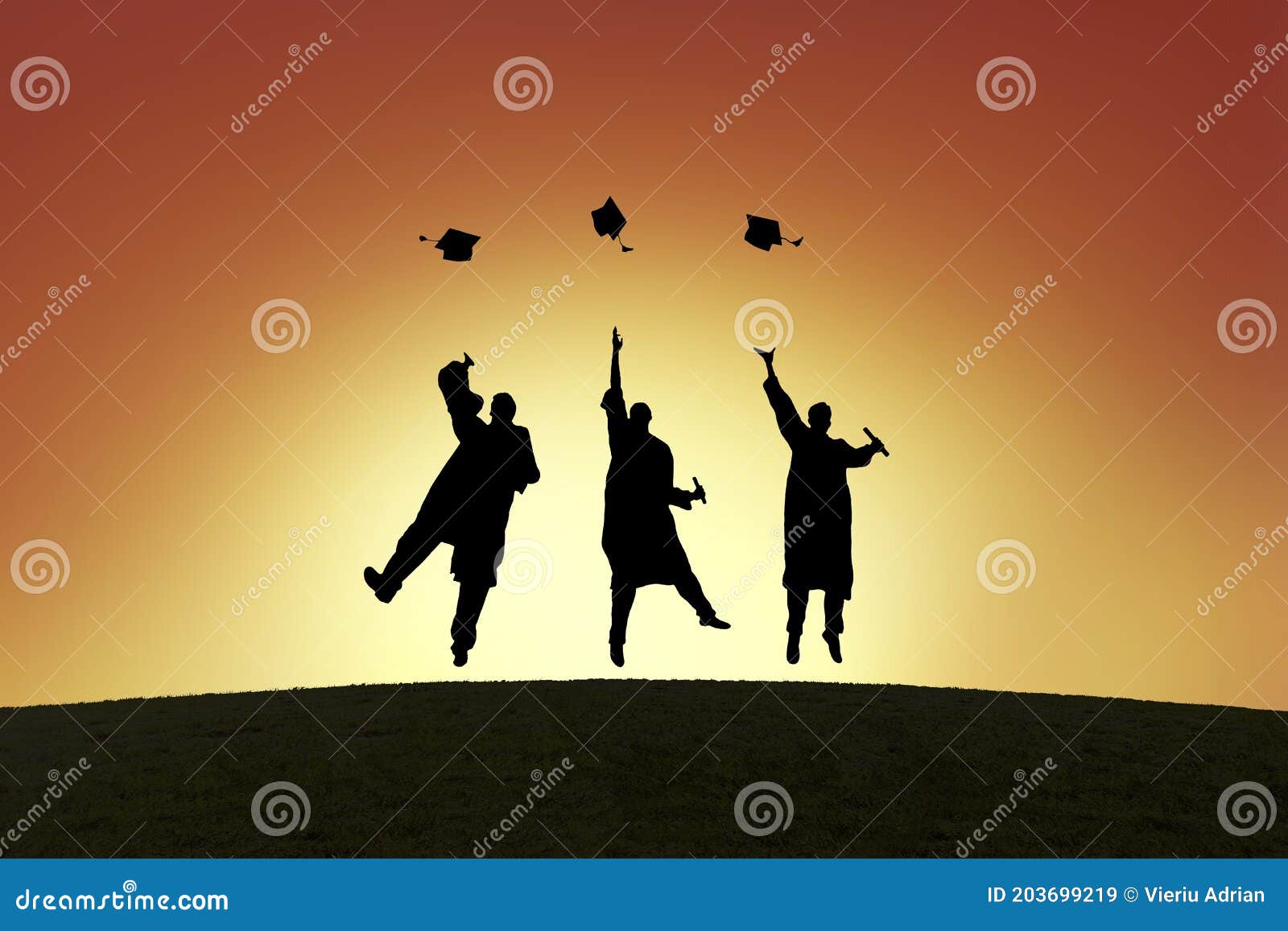 Graduation Celebration University Students Background Stock ...
