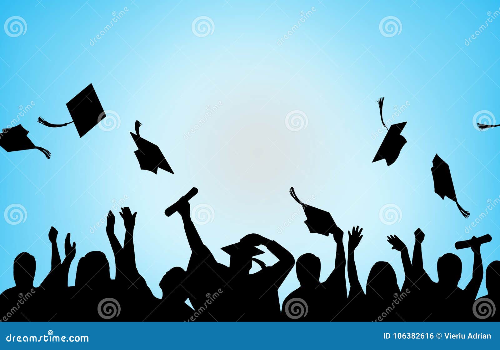 Graduation Celebration University Students Background Stock ...