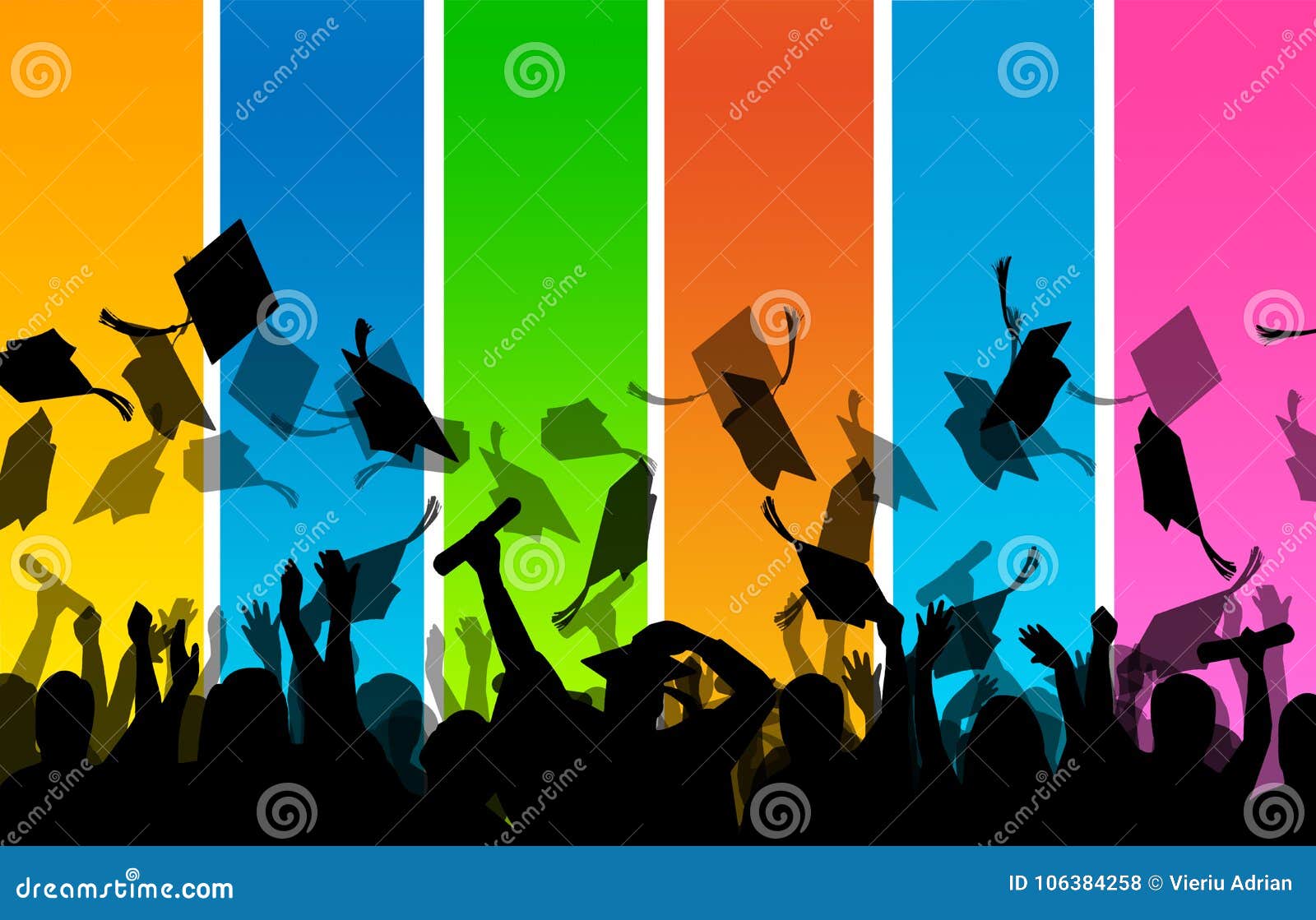 Graduation Celebration University Students Background Stock ...