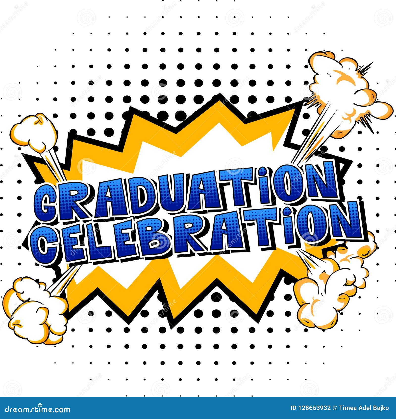 Graduation Celebration - Comic Book Style Words. Stock Illustration ...