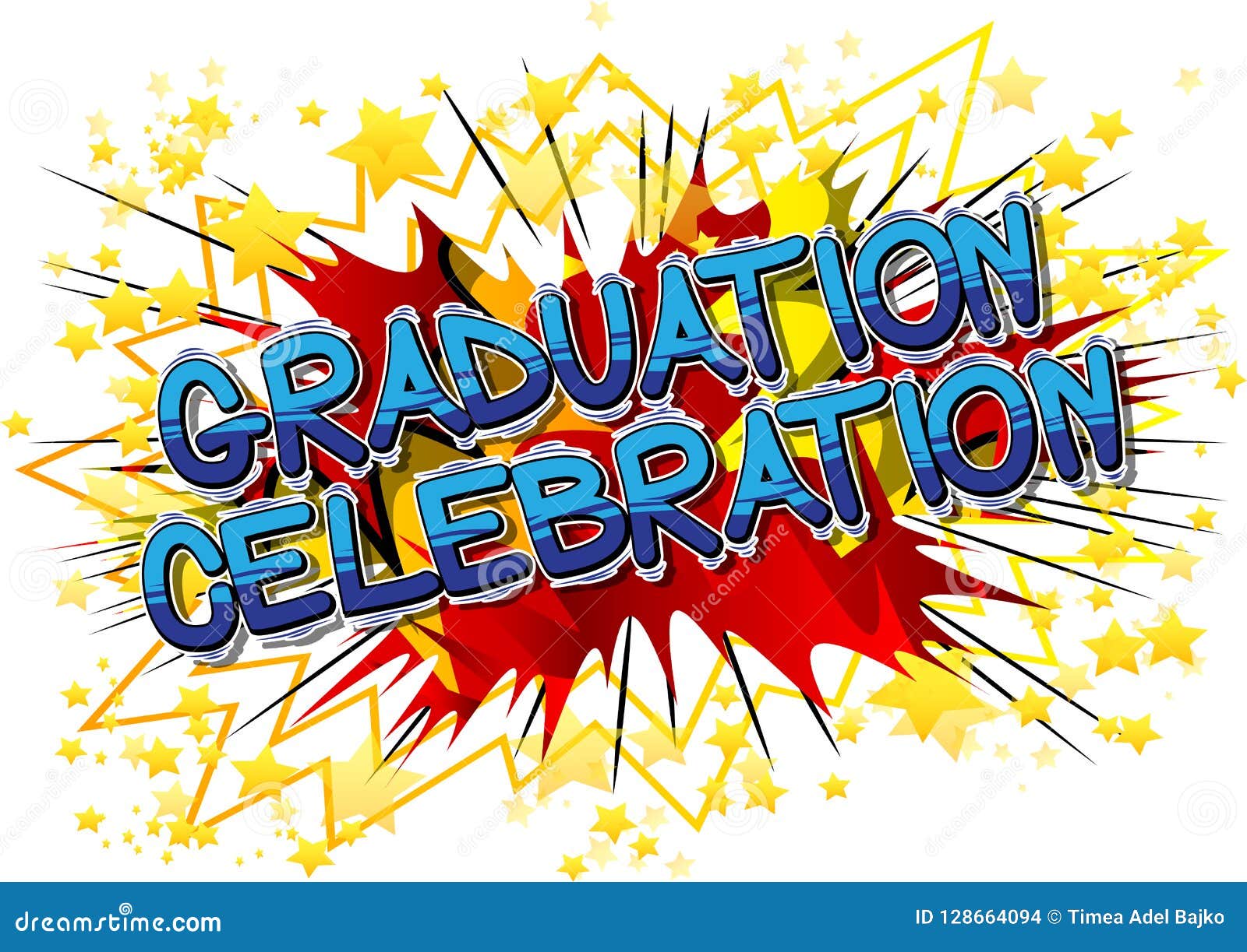 Graduation Celebration - Comic Book Style Words. Stock Illustration ...