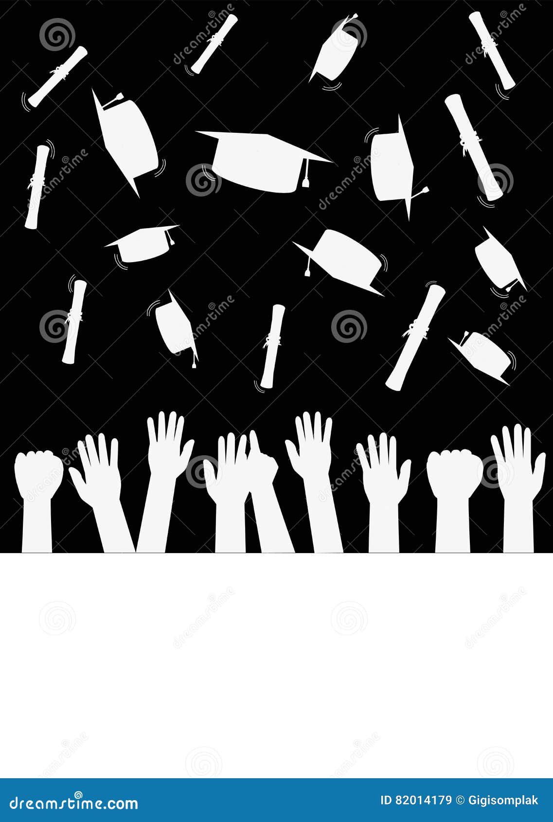 Graduation Background - Gray/White Stars Stock Photo | CartoonDealer ...