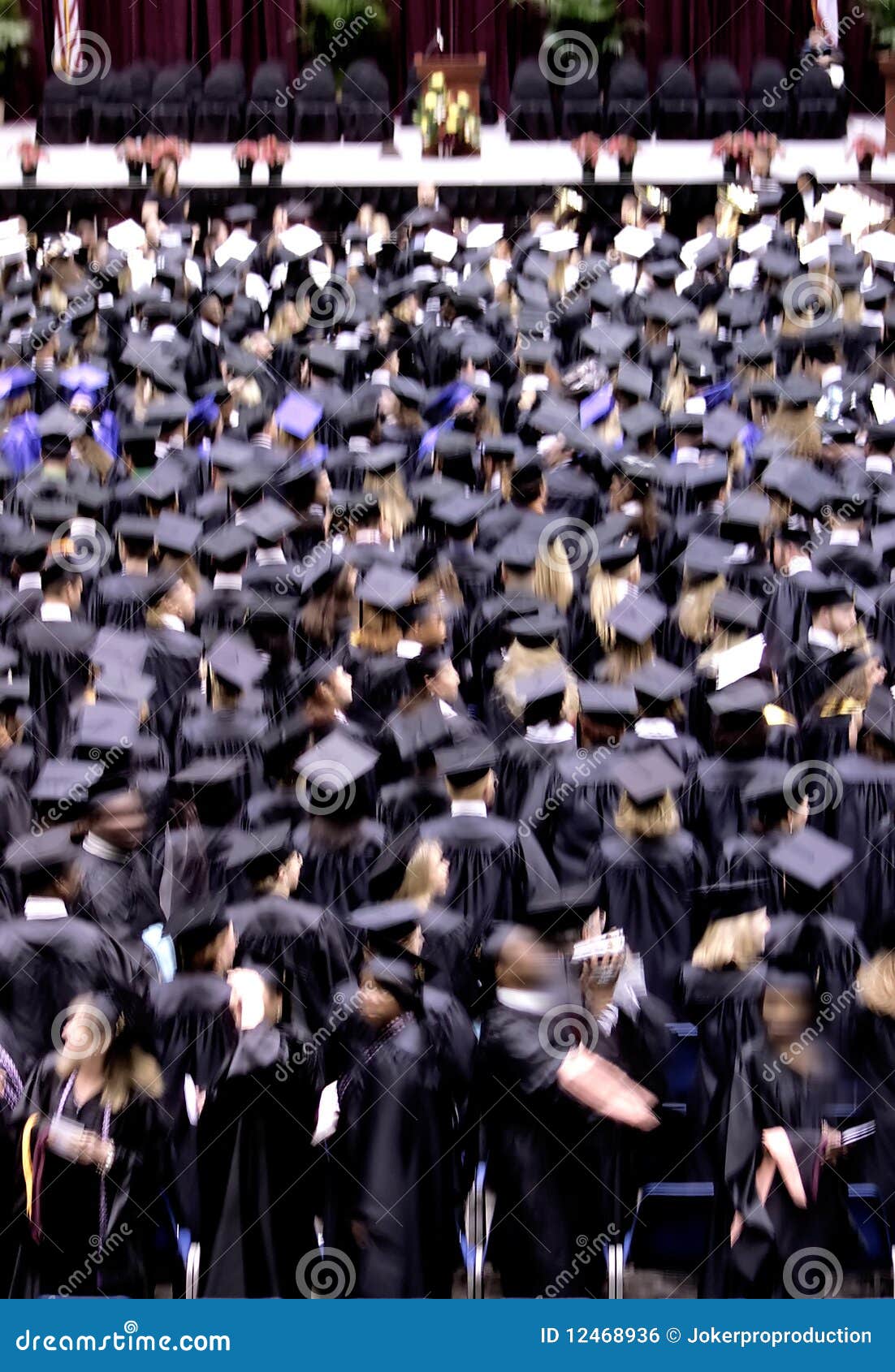 Graduation Ceremony Announcement. Rich Golden Style With Golden Glitter ...