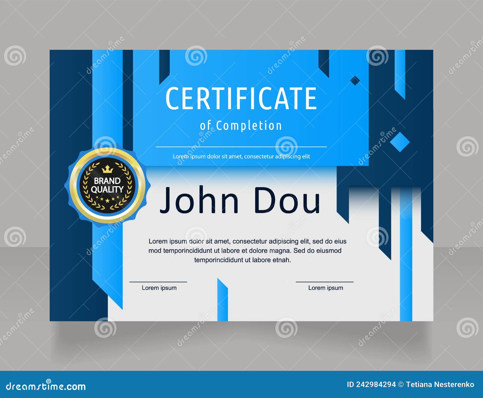 Graduation Ceremony Certificate Design Template Stock Vector ...