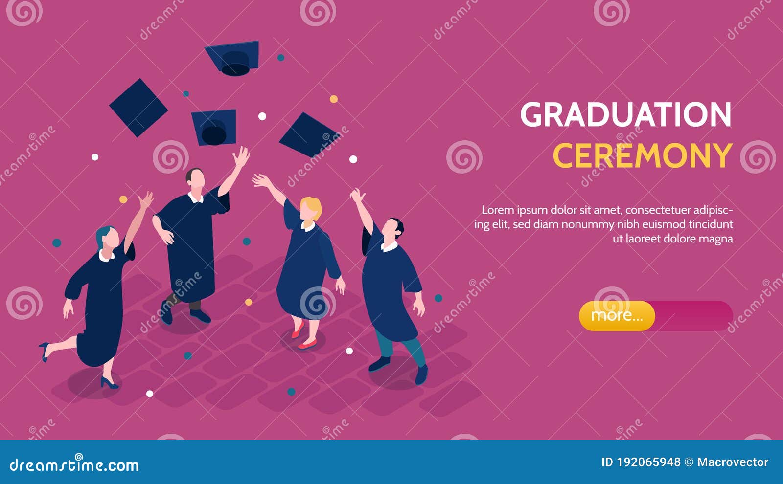 Graduation Page Layout Vector Illustration | CartoonDealer.com #30053512