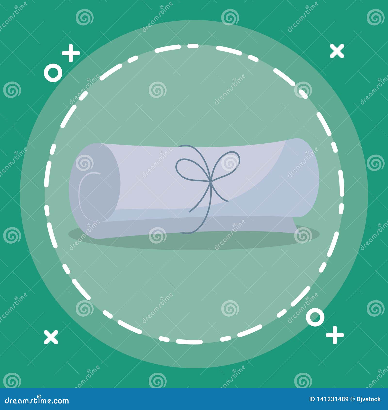 Graduation Certificate Roll Icon Stock Vector - Illustration of ...