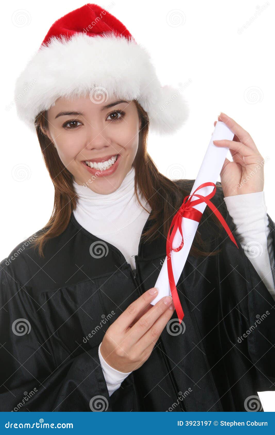 Graduation at Christmas stock image. Image of face, adult - 3923197