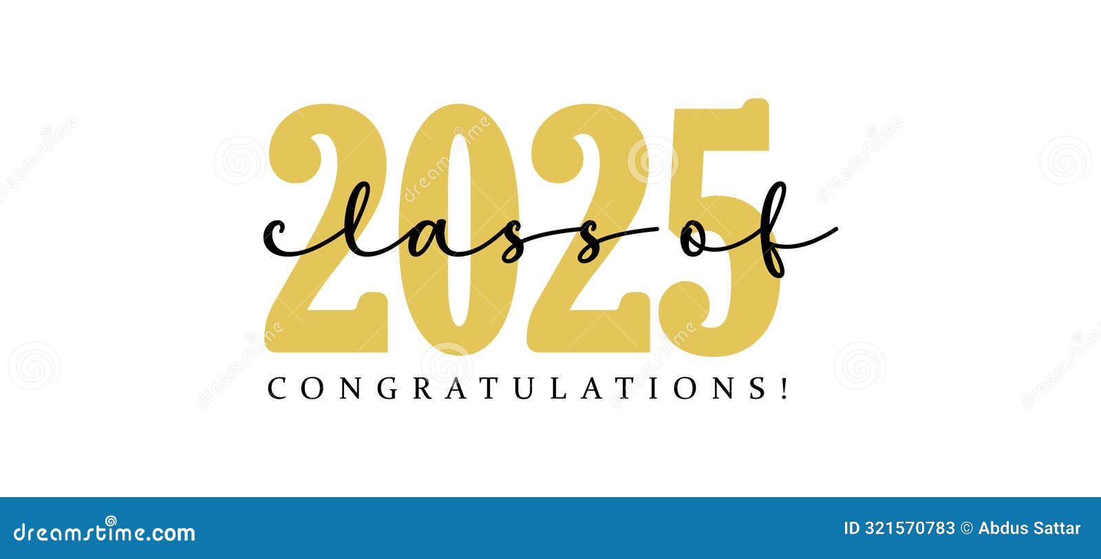 Graduation Class of 2025 Greeting Card Vector Design Congratulations ...