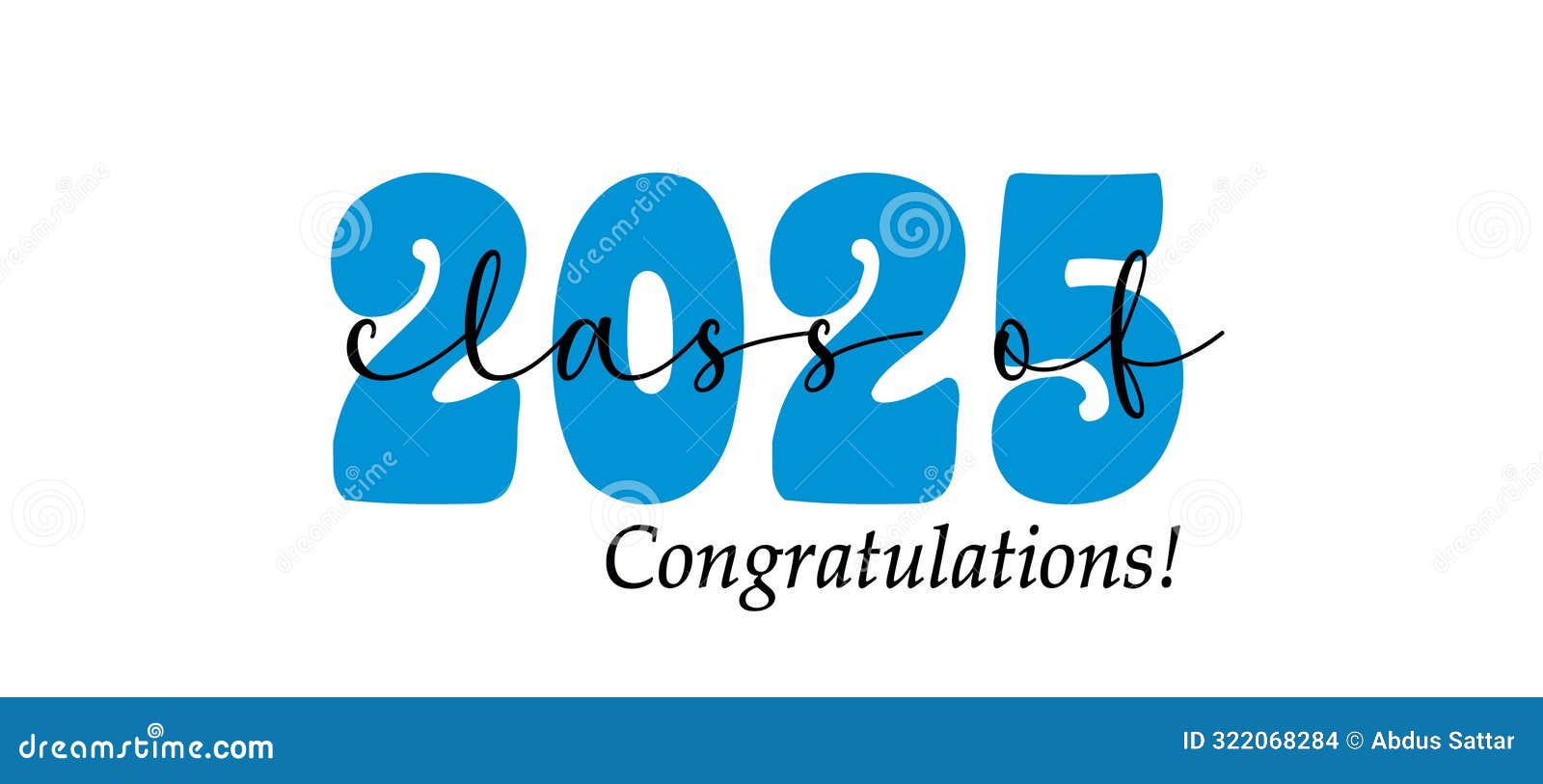 Graduation Class of 2025 Greeting Card Vector Design Congratulations ...