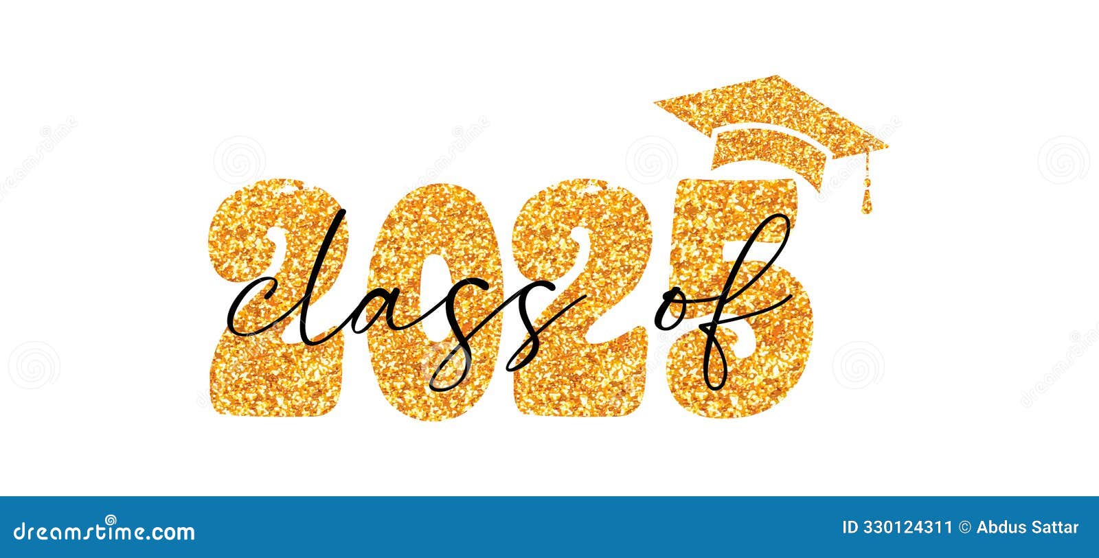 Class Of 2025 With Graduation Cap. Congrats Graduation Calligraphy ...