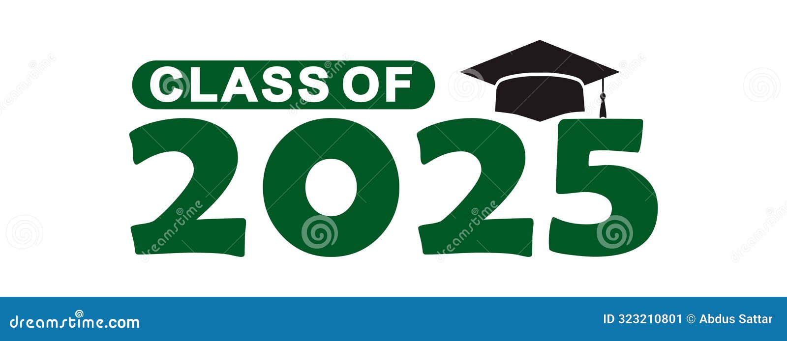 Graduation Class of 2025 Greeting Card Vector Design Congratulations ...