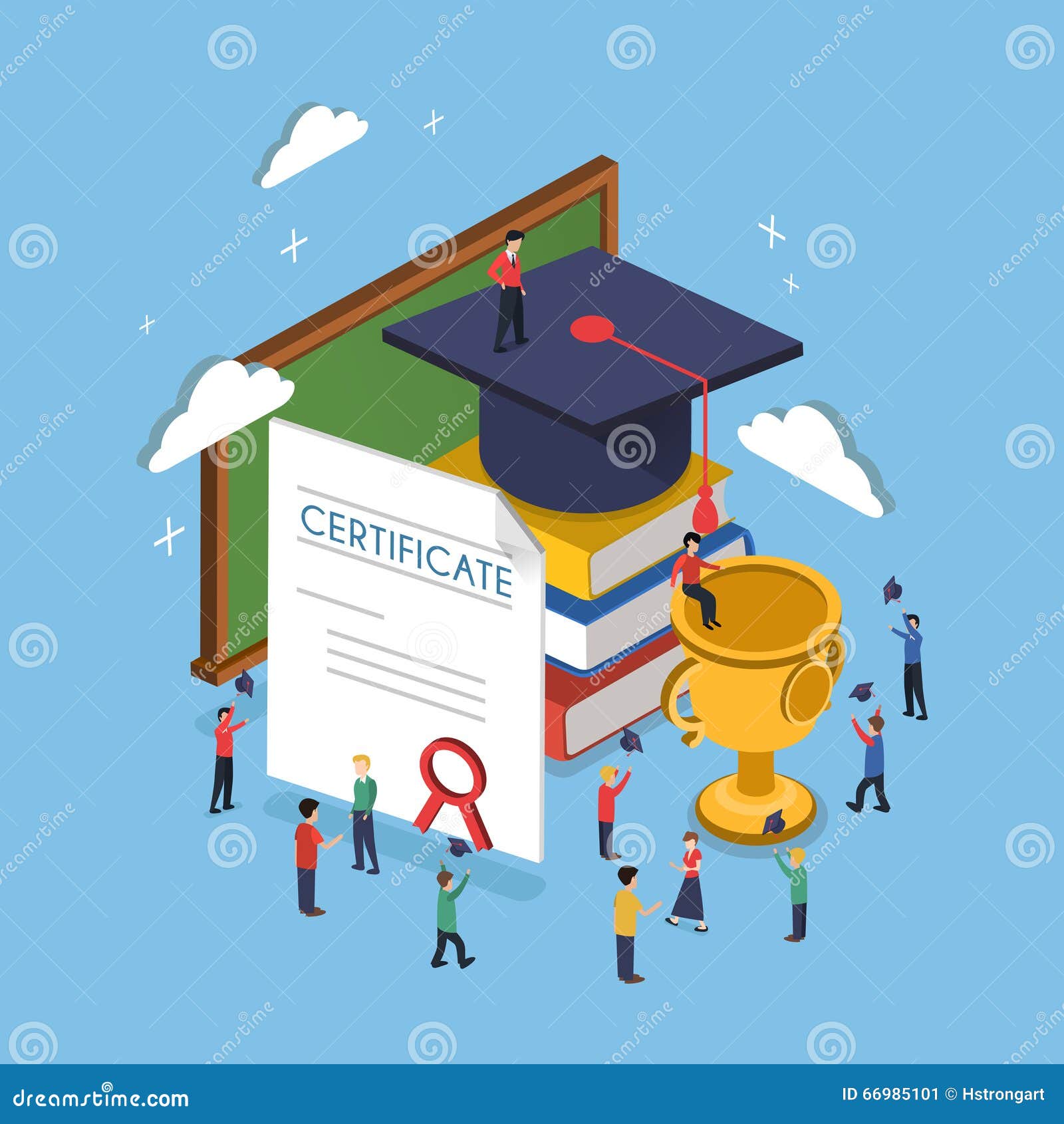 Graduation concept stock vector. Illustration of graduation - 66985101