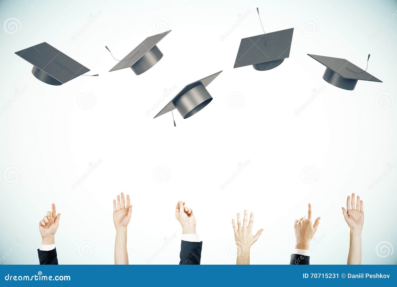 Graduation Concept Light Background Stock Illustration - Illustration ...