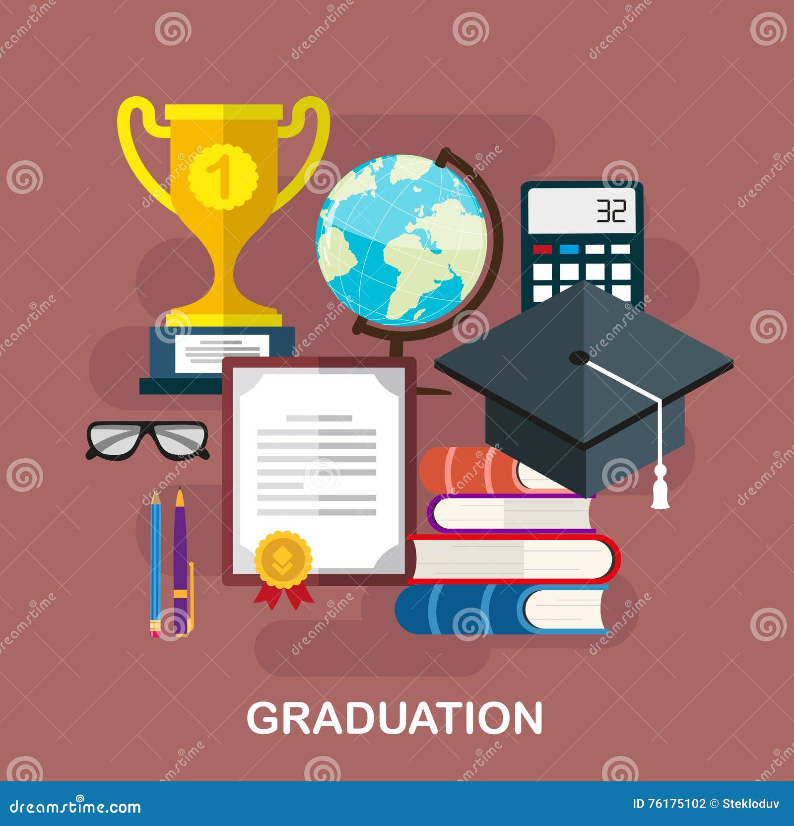 Graduation concept stock vector. Illustration of graduation - 76175102