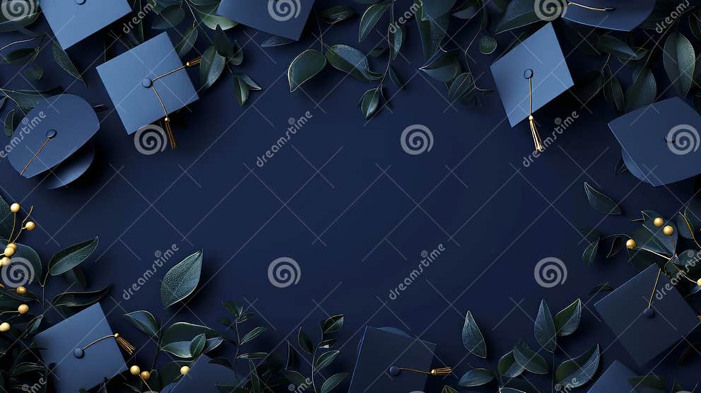 Graduation Copy Space with a Professional Design Stock Image - Image of ...