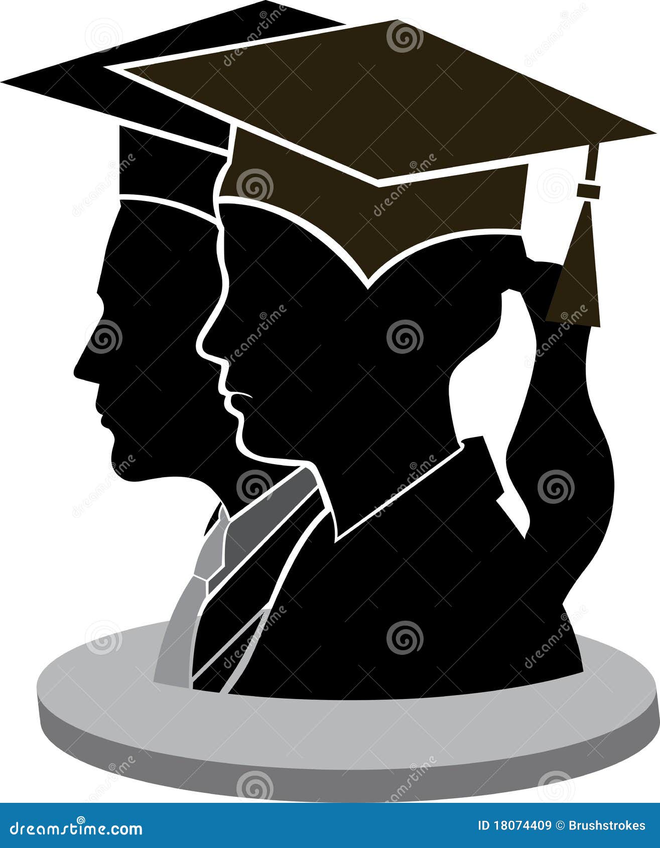 Graduation couple stock illustration. Illustration of banner - 18074409
