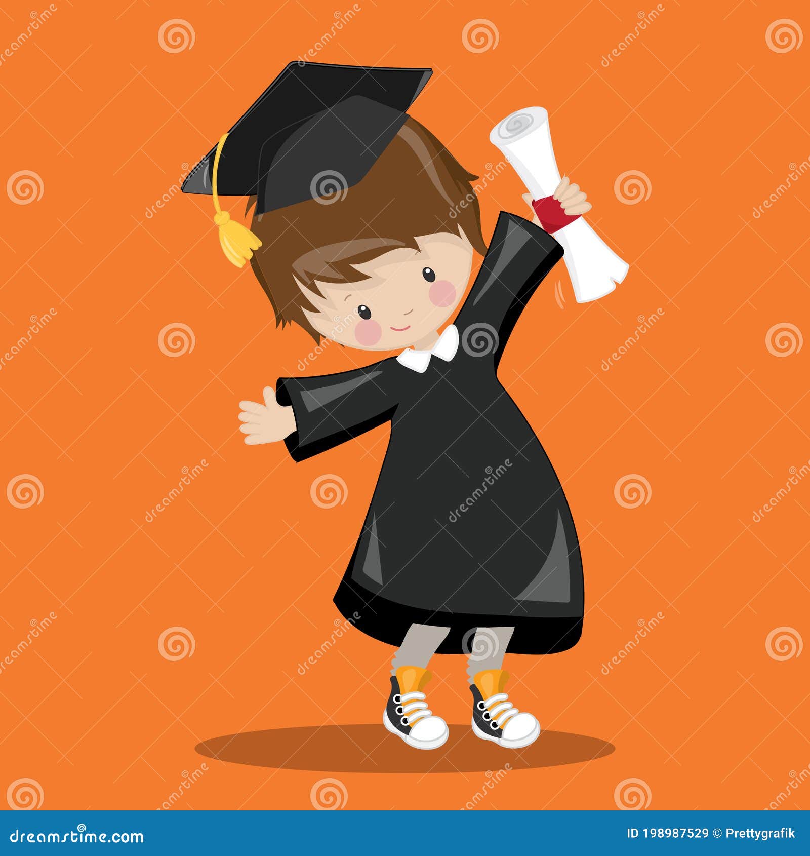 Graduation day boy 09 stock vector. Illustration of cartoon - 198987529