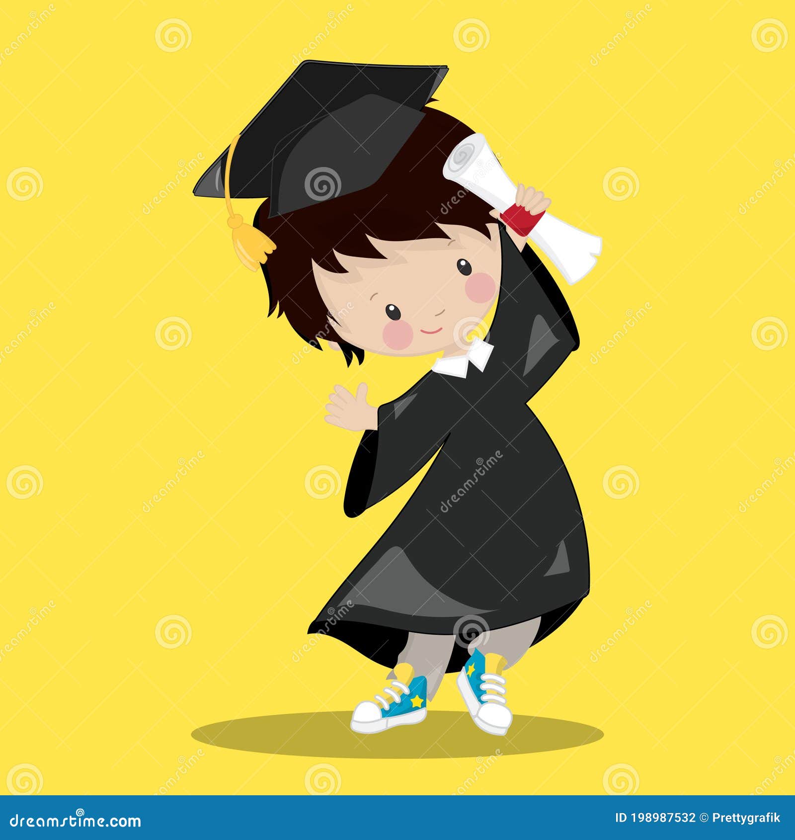 Graduation day boy 12 stock vector. Illustration of graduation - 198987532