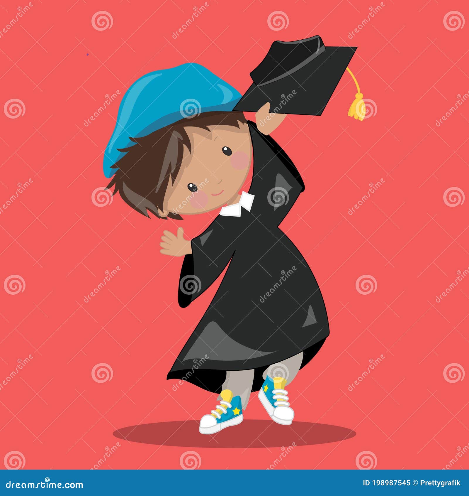 Graduation day boy 24 stock vector. Illustration of vector - 198987545