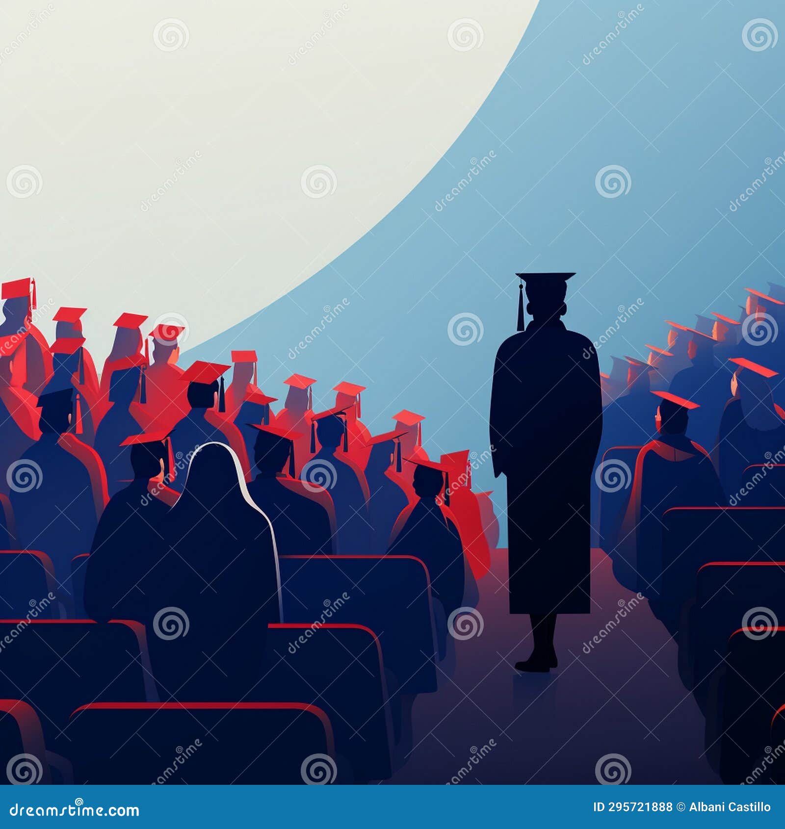 Graduation Day: a Digital Illustration Created by AI Stock Illustration ...