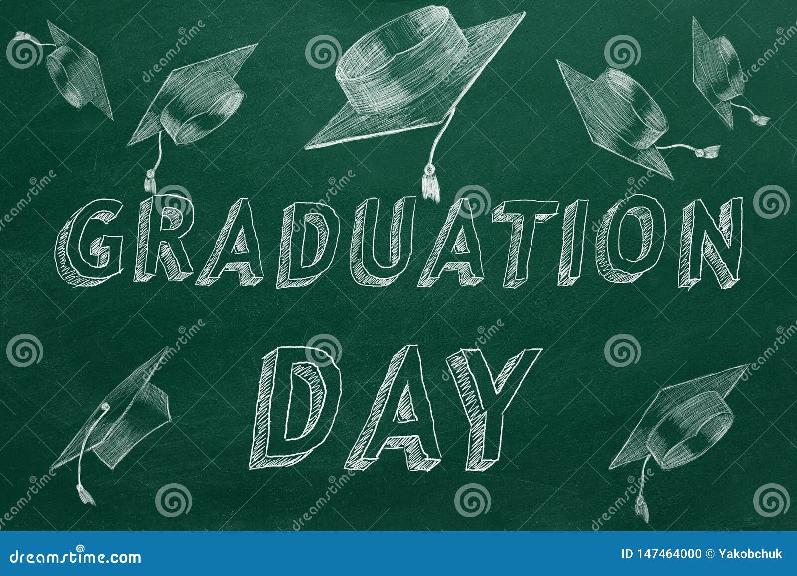 Graduation day stock illustration. Illustration of green - 147464000