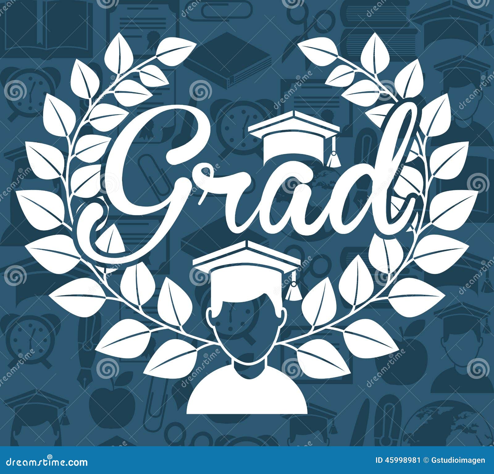 Graduation design stock vector. Illustration of celebration - 45998981