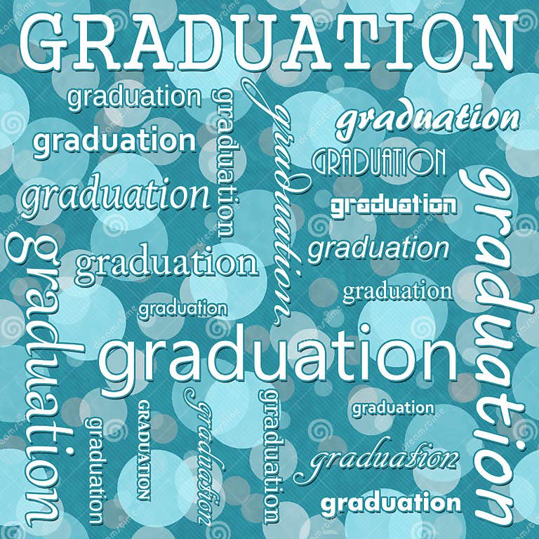 Graduation Design with Teal Polka Dot Tile Pattern Repeat Backgr Stock ...