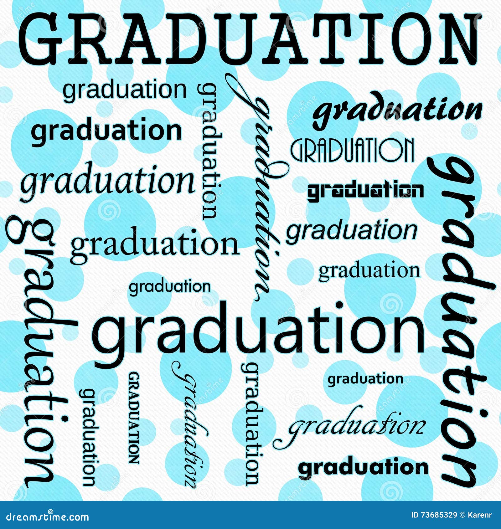Graduation Design with Teal and White Polka Dot Tile Pattern Rep Stock ...