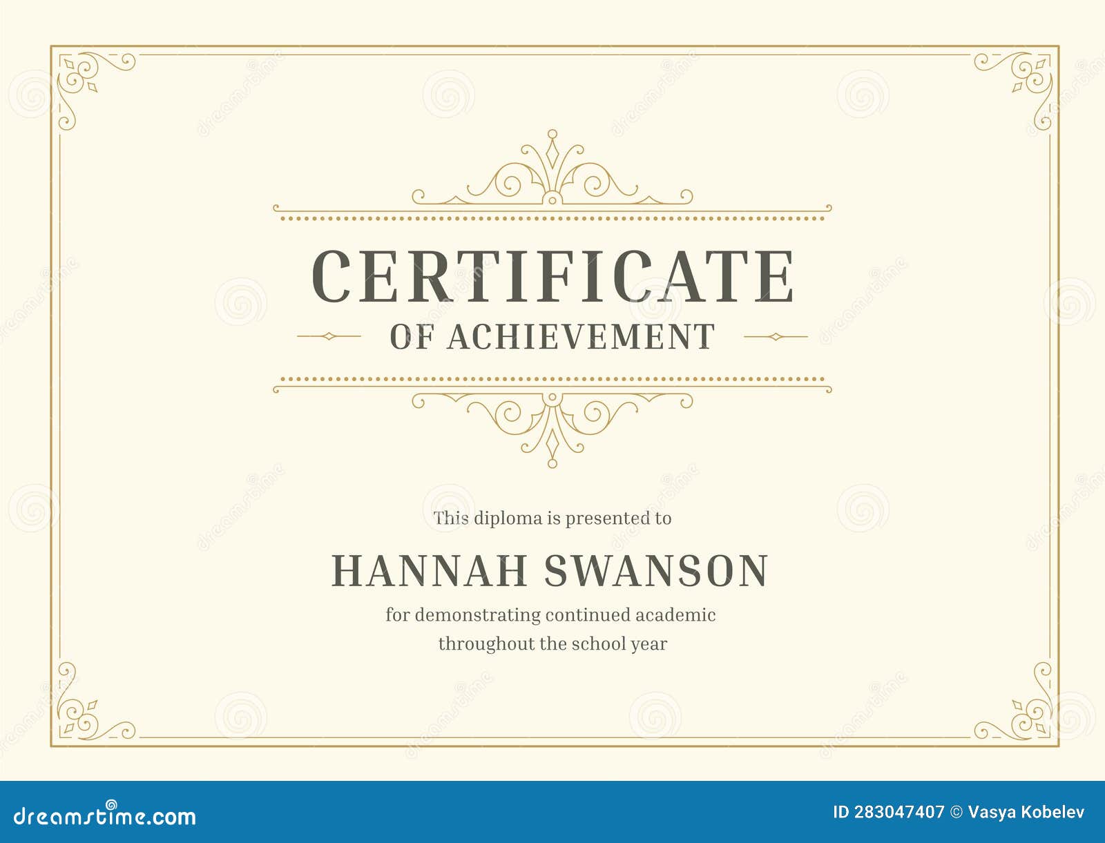 Graduation Diploma Academic Certificate Calligraphy Coupon Classic ...