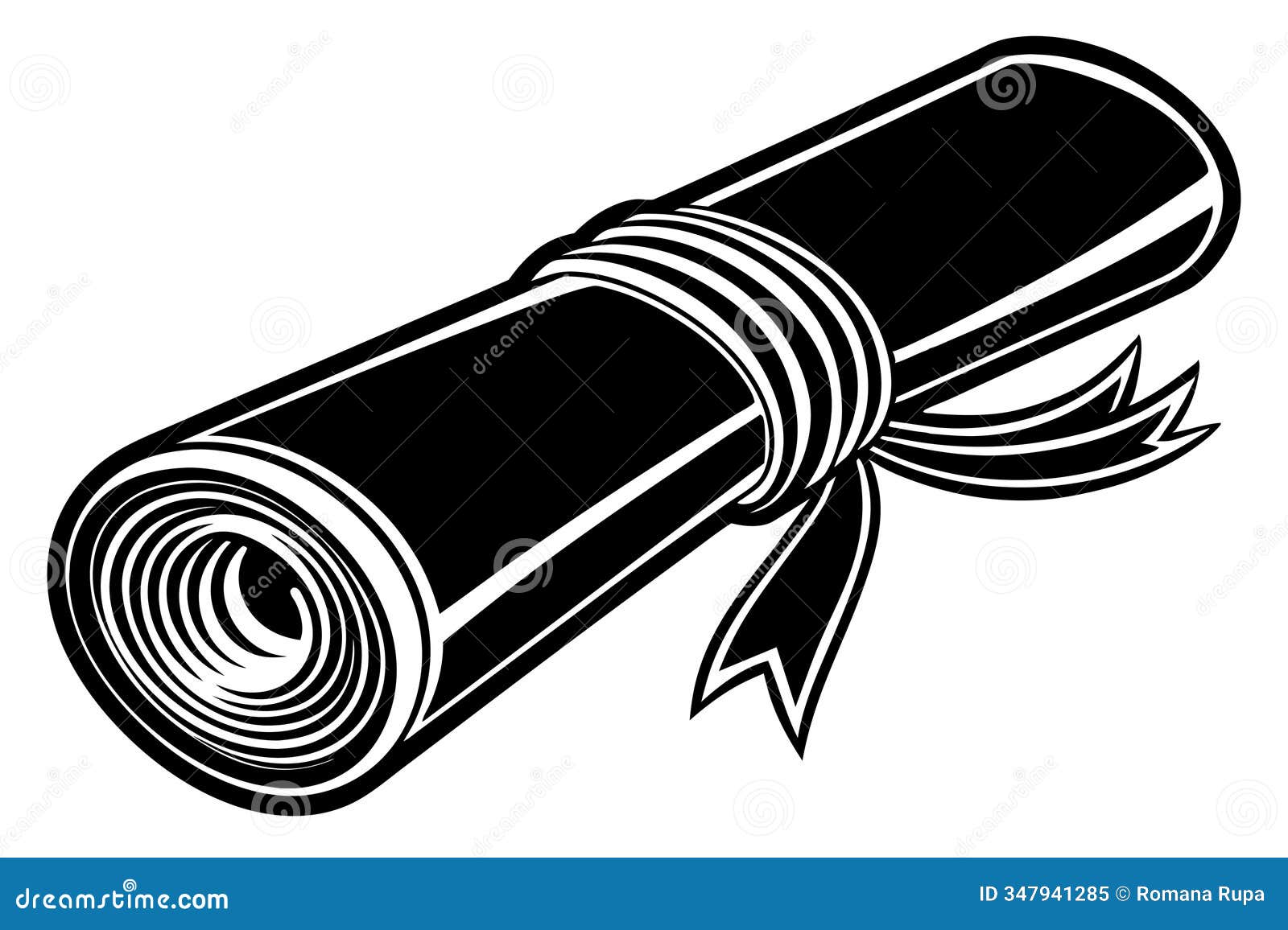 Graduation diploma icon stock illustration. Illustration of ...