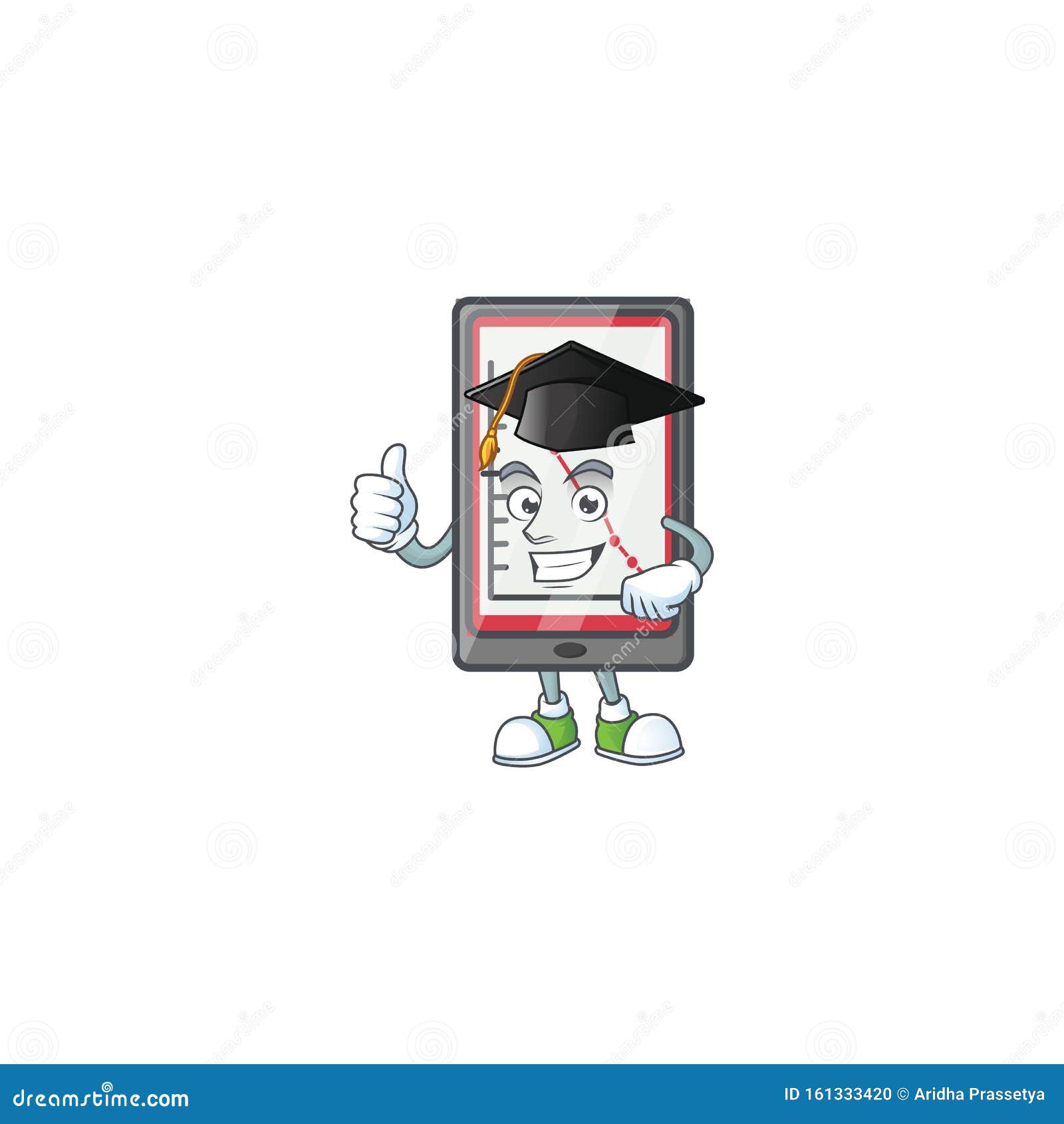 Graduation Down Chart Vertical Tablet for Analysis. Stock Vector ...